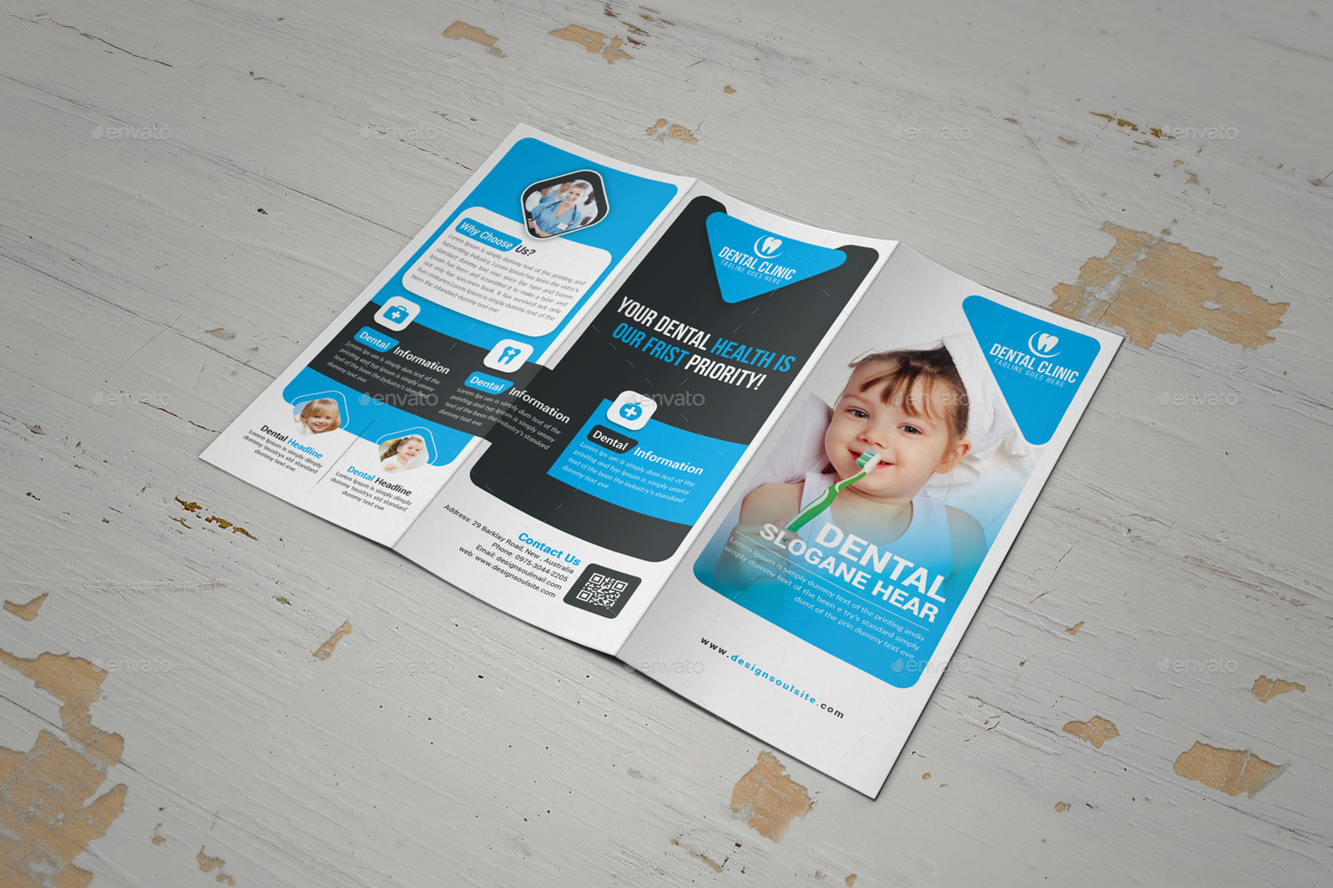 Dental Trifold Brochure, Print Templates | GraphicRiver