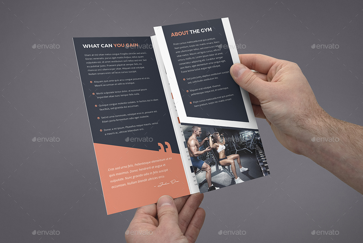 Brochure – Gym Tri-Fold, Print Templates | GraphicRiver