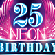 Neon Birthday Party Flyer, Print Templates | GraphicRiver