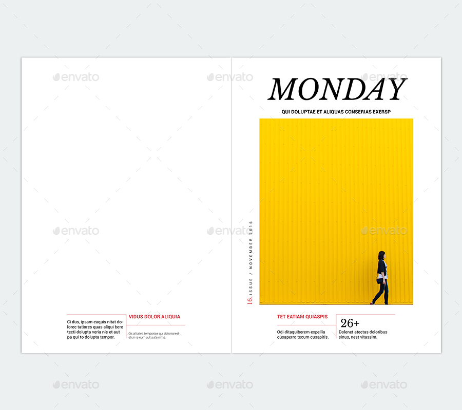 Monday Magazine - Volume 16, Print Templates | GraphicRiver