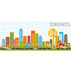 Toronto Skyline with Color Buildings and Blue Sky., Vectors | GraphicRiver