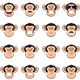 Monkey Head Set, Vectors | GraphicRiver