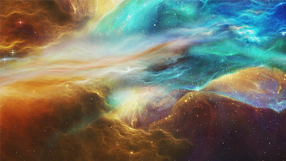 Colorful Space Abstraction of a Nebula in an Endless Space, Motion Graphics