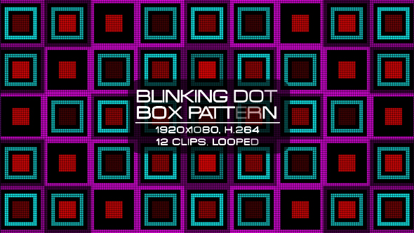 Blinking Dot Box Pattern VJ Kit, Motion Graphics | VideoHive