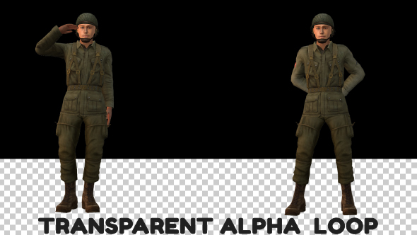 Soldier - Salute - 2 Scene, Motion Graphics | VideoHive