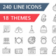 240 Line Icons by _human | GraphicRiver