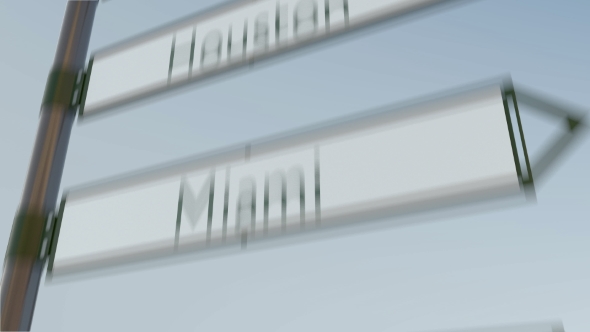 Phoenix Direction Sign on Road Signpost with American Cities Captions ...