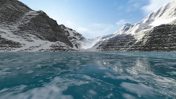 Flying Over Ice Lake, Motion Graphics | VideoHive