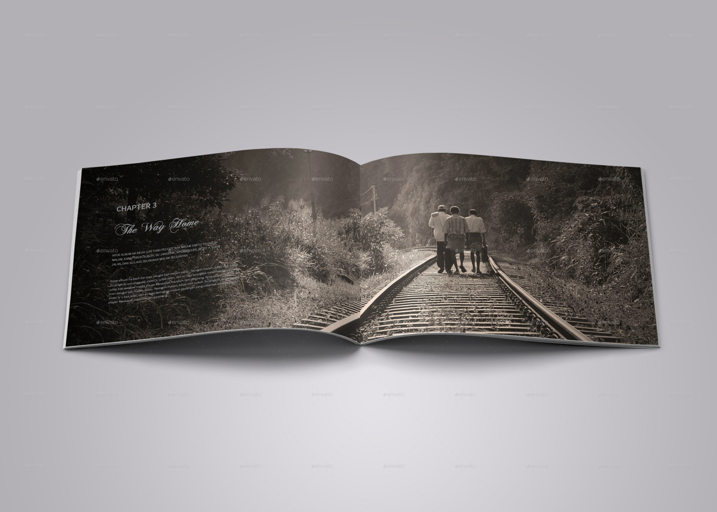 A4 Landscape Photo Album, Print Templates | GraphicRiver