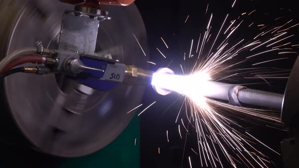 Thermal Spray Metal Coating Process, Stock Footage | VideoHive