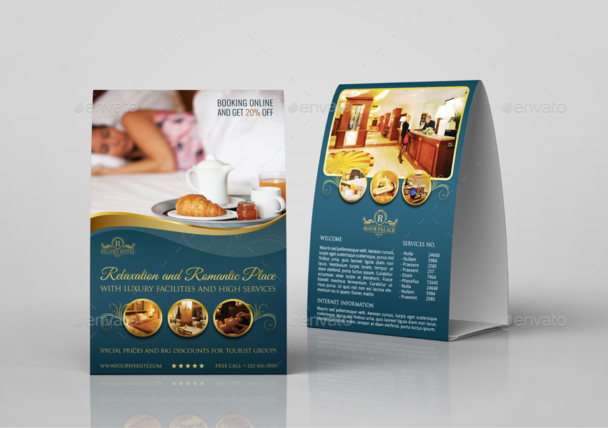 Hotel Table Tent Template Vol.2, Print Templates | GraphicRiver