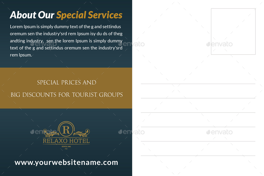 Hotel Postcard Template, Print Templates | GraphicRiver