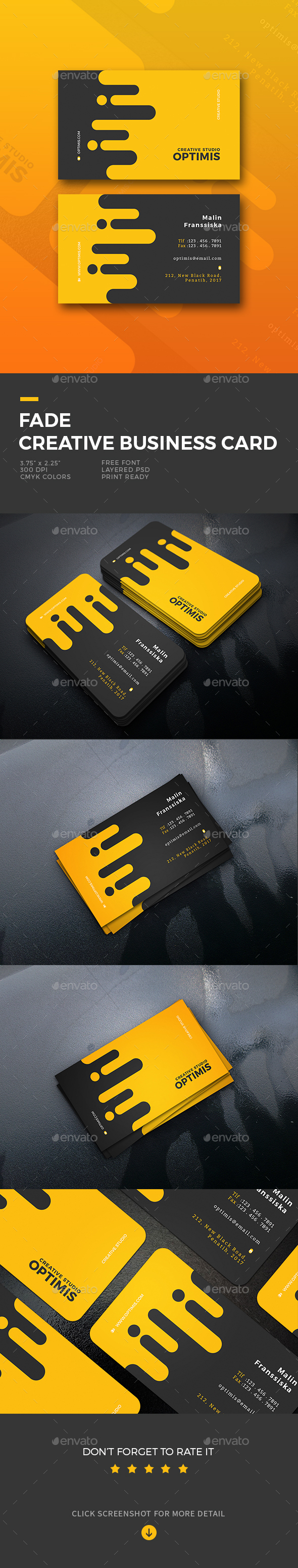 Fade Creative Business Card by shapetrick | GraphicRiver