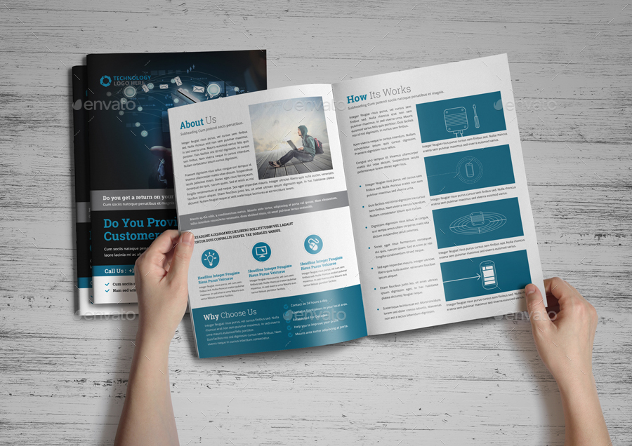 Technology Brochure Catalog Template v3, Print Templates | GraphicRiver