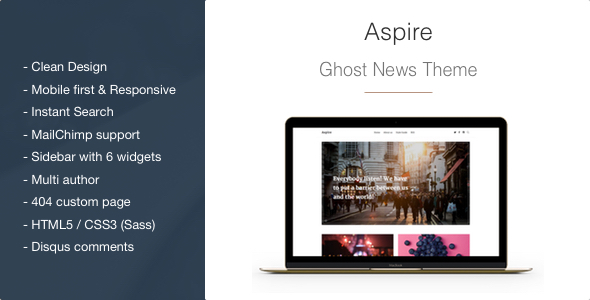 Aspire - News & Magazine Clean Ghost Theme by aspirethemes | ThemeForest