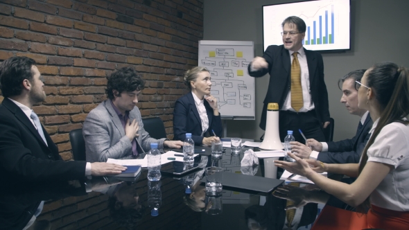 Mad Boss Yelling at Employees with a Megaphone, Stock Footage | VideoHive