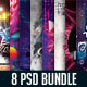 Bundle of 8 Music Party Flyers, Print Templates | GraphicRiver