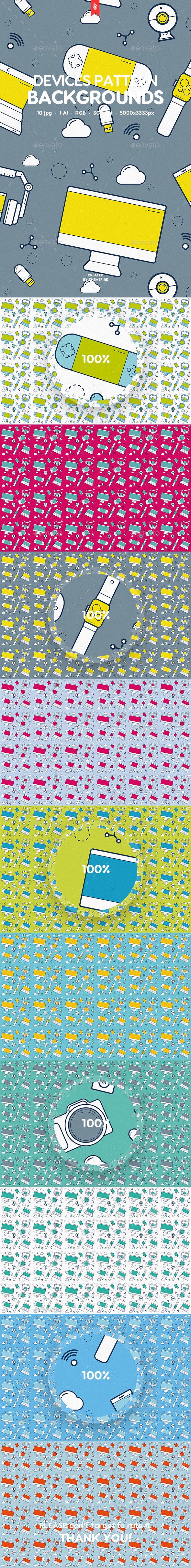 Devices Pattern Backgrounds by themefire | GraphicRiver