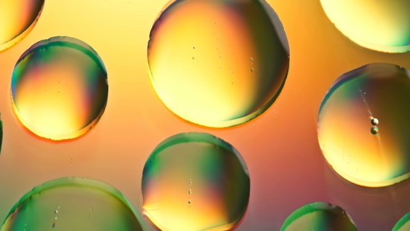 Water Droplets Iridescent in Different Colors, Stock Footage | VideoHive