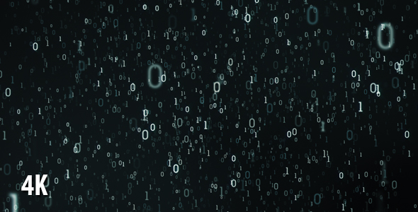 Dark Binary Digital Background, Motion Graphics | VideoHive
