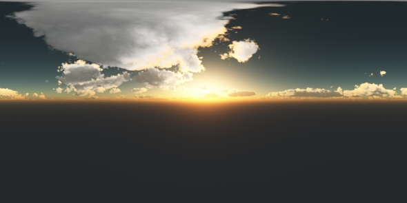 Clouds at Sunset in Virtual Reality, Motion Graphics | VideoHive