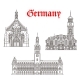Architecture Buildings of Germany Vector Icons, Vectors | GraphicRiver