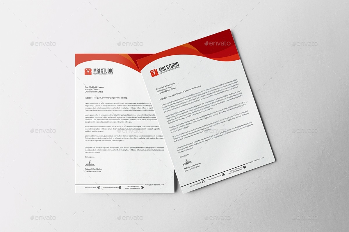 Letterhead Pad Template, Print Templates | GraphicRiver