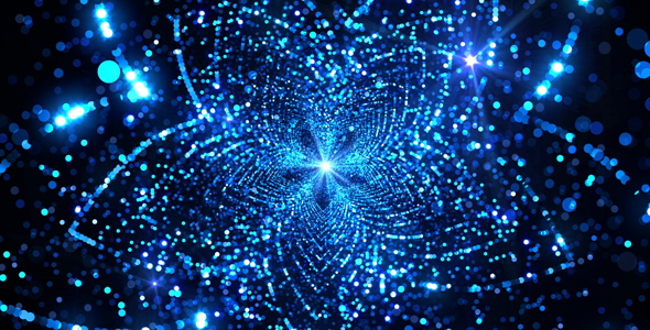 Blue Particles Flower, Motion Graphics | VideoHive