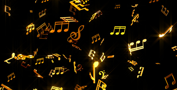 Musical Notes Flying, Motion Graphics | VideoHive