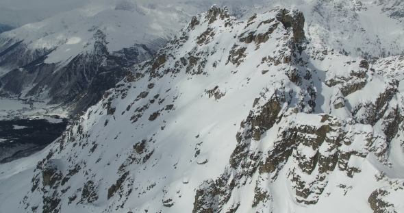 Aerial View of the Mountains From a Height, Stock Footage | VideoHive