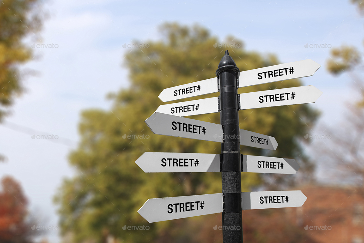 Street Sign Mock-Up Bundle by Xepeec | GraphicRiver