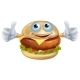 Cartoon Burger Man, Vectors | GraphicRiver