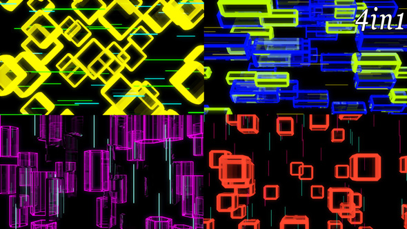 Slow Glow - VJ Loop Pack (4in1), Motion Graphics | VideoHive