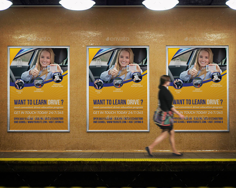 Driving School Advertising Bundle, Print Templates | GraphicRiver