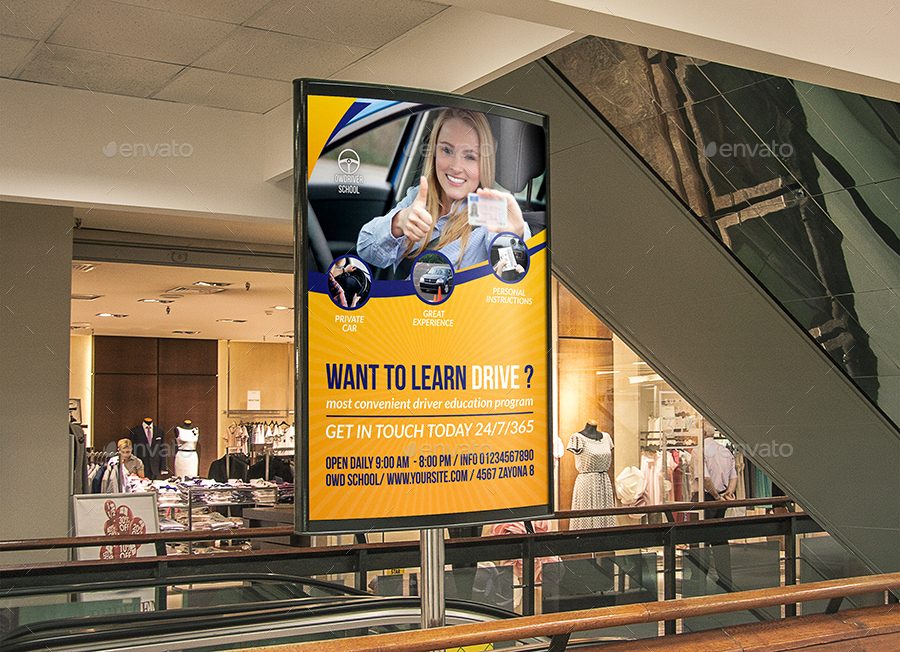 Driving School Advertising Bundle, Print Templates | GraphicRiver