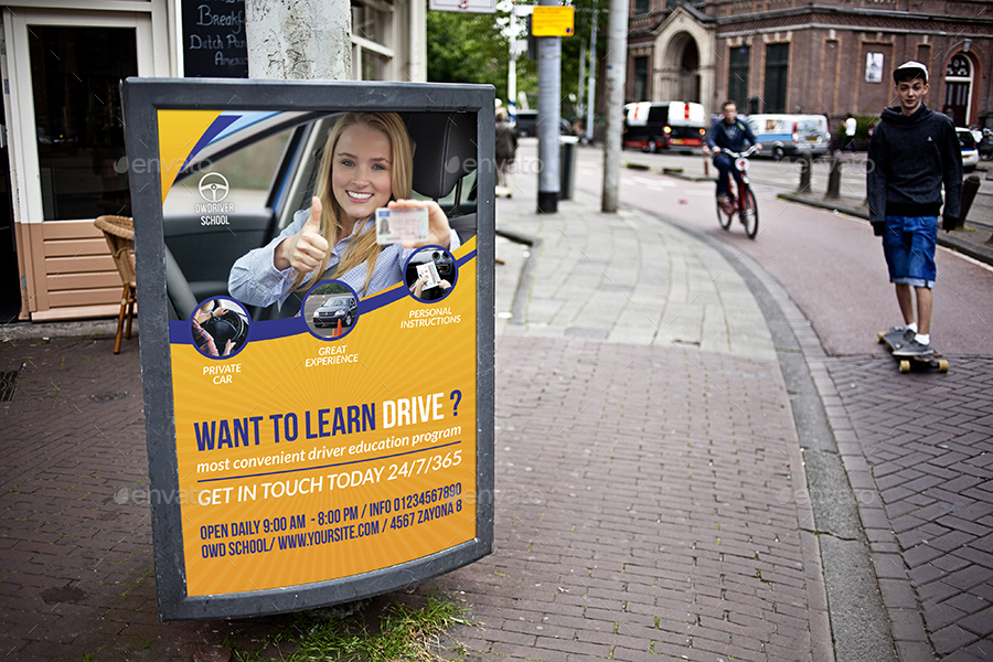 Driving School Advertising Bundle, Print Templates | GraphicRiver