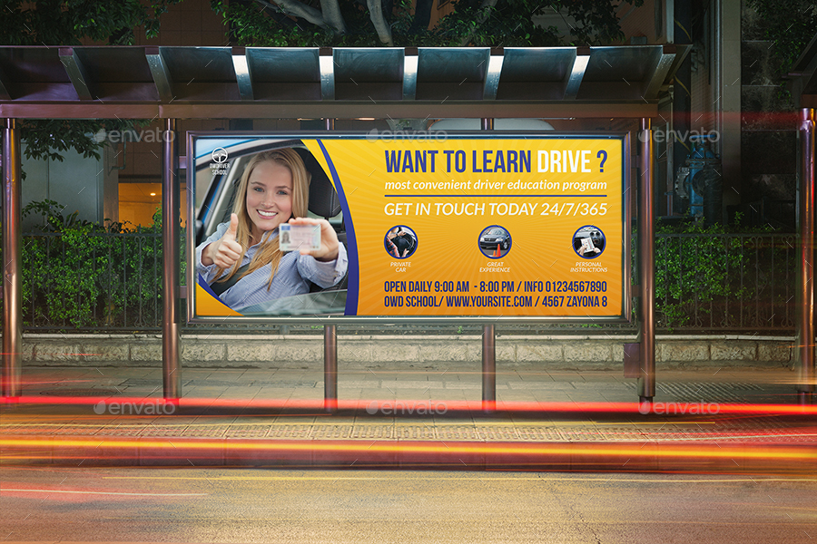 Driving School Advertising Bundle, Print Templates | GraphicRiver
