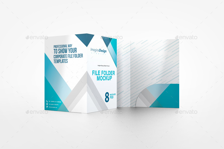 File Folder Mockup V2, Graphics | GraphicRiver
