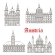 Austria Architecture Buildings Vector Icons, Vectors | GraphicRiver