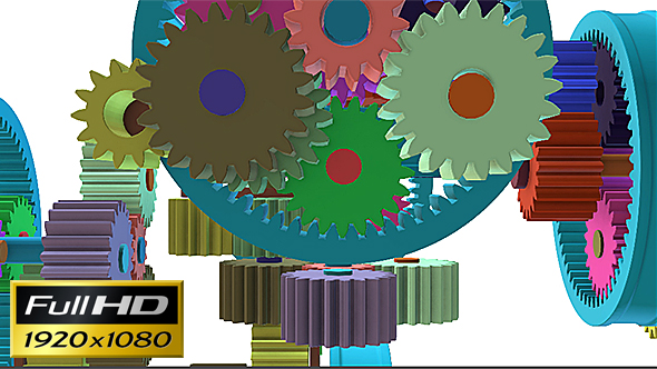 Gears Rotation Loop Background #1, Motion Graphics | VideoHive