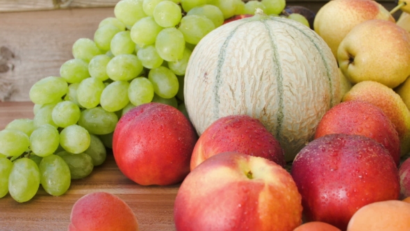Autumn Still-life of Fresh Fruit, Stock Footage | VideoHive
