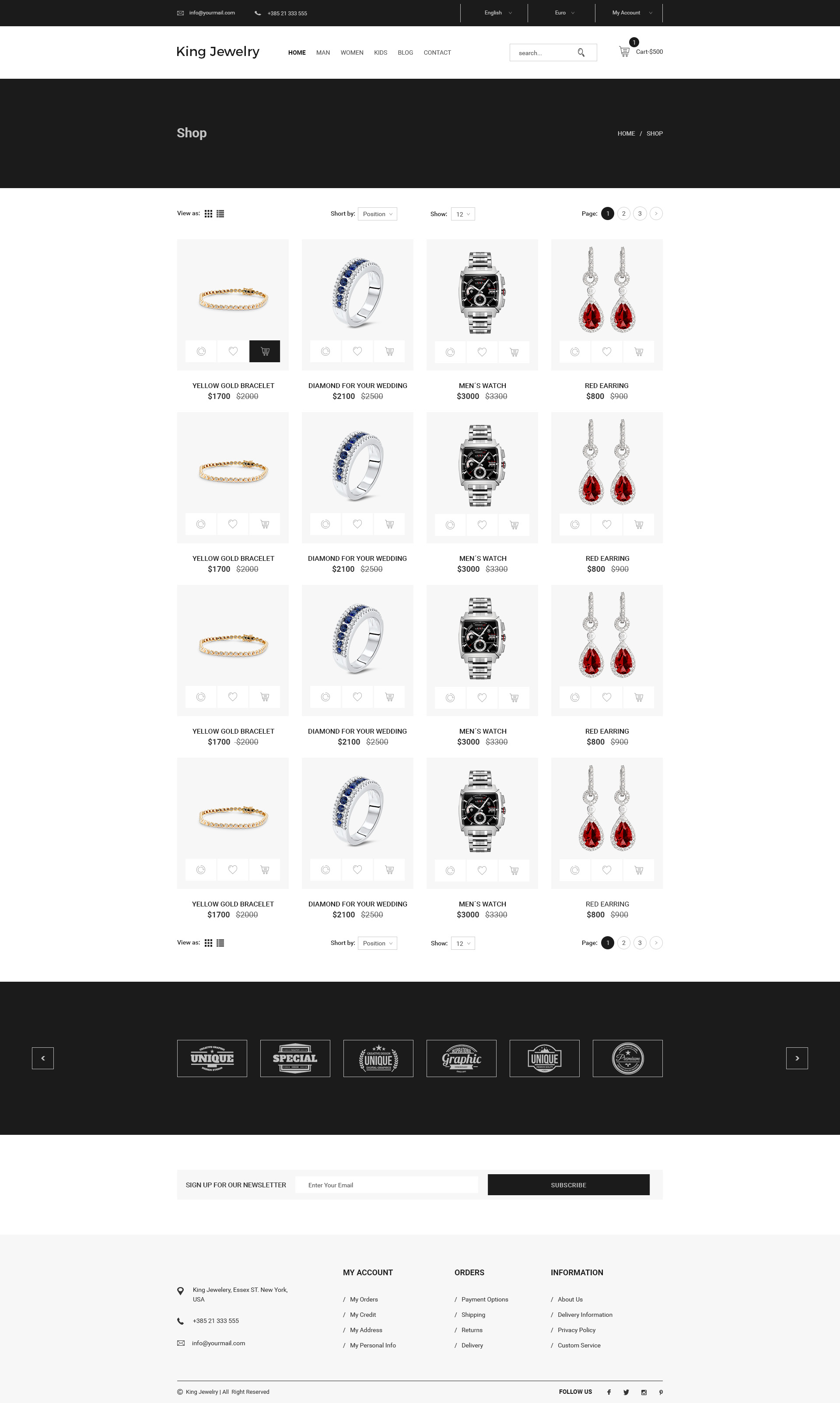King Jewelry eCommerce PSD Template by MarioMatkovski | ThemeForest