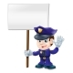 Police Man with Sign Illustration, Vectors | GraphicRiver