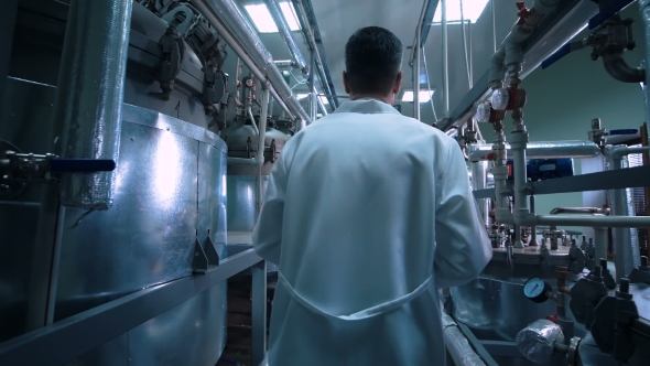 Male Scientist Walking Through Lab, Stock Footage | VideoHive