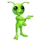 Cartoon Alien Pointing, Vectors | GraphicRiver