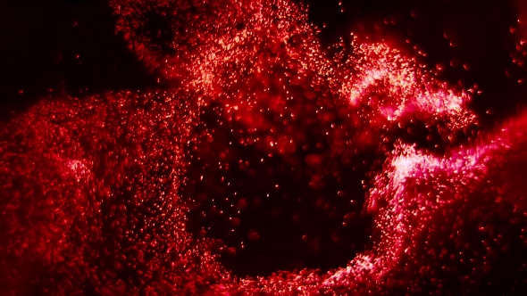 Red Particles Flow, Motion Graphics | VideoHive