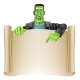 Frankenstein Halloween Sign Scroll, Vectors | GraphicRiver