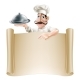 Cartoon Cook Menu Scroll, Vectors | GraphicRiver