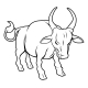 Stylized Ox Illustration by Krisdog | GraphicRiver