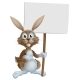 Easter Bunny Holding Sign, Vectors | GraphicRiver